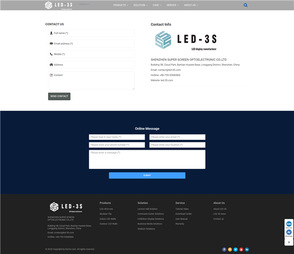 Mẫu website LED-3S màn hình Led - BẮC VIỆT